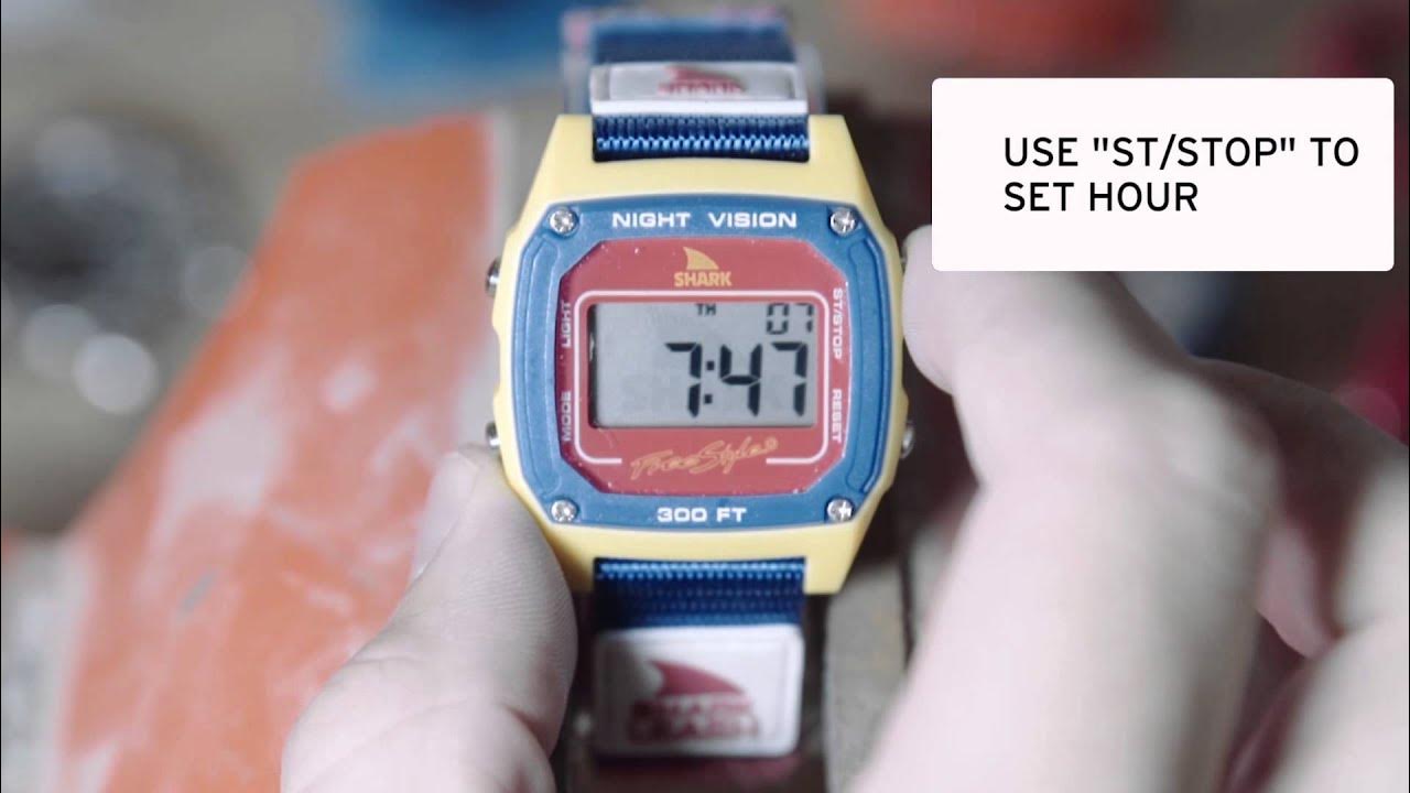 How to Set a Freestyle Shark Watch - YouTube