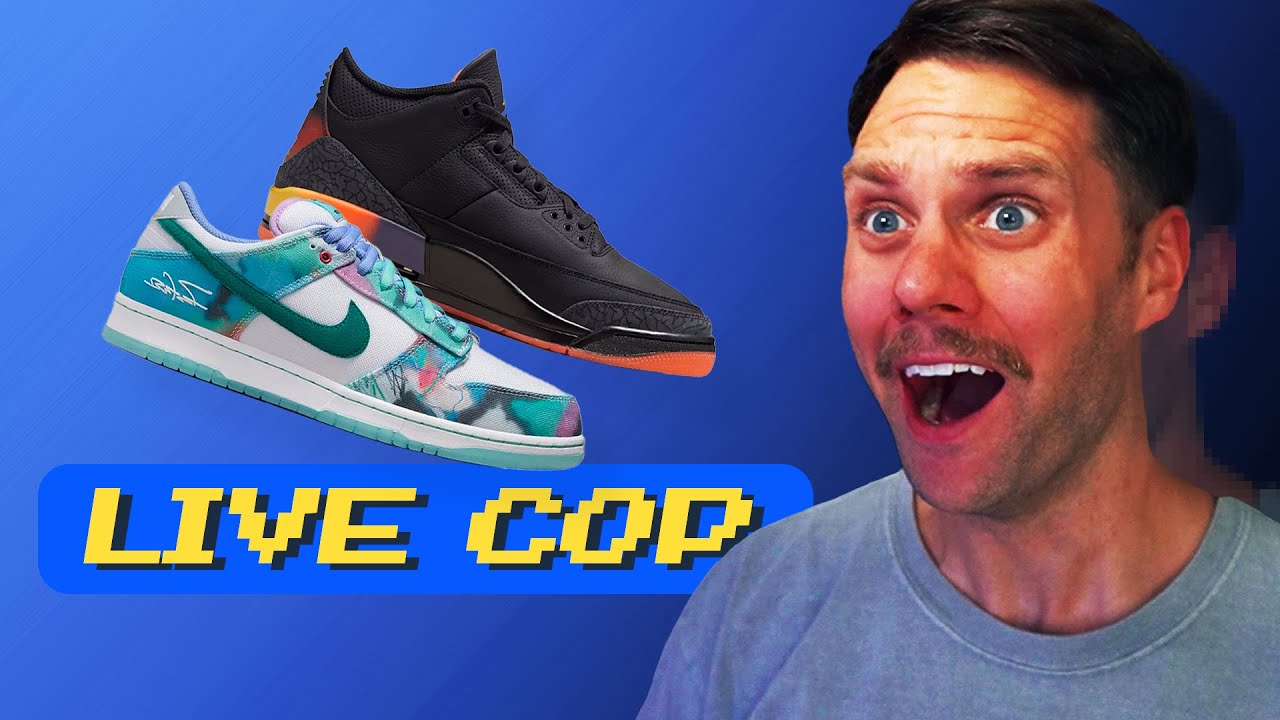 LIVE COP: J Balvin Air Jordan 3 Rio & Nike Dunk Low Futura - YouTube