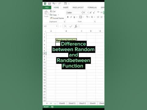 MS Excel: Difference between Random and Randbetween Function #randomnumbers #exceltips - YouTube