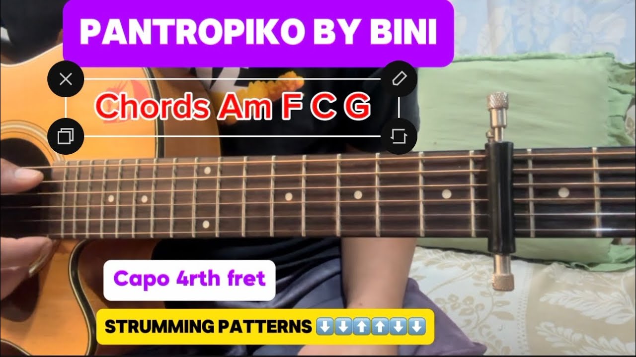 Pantropiko By Bini Guitar tutorial Easy Chords - YouTube