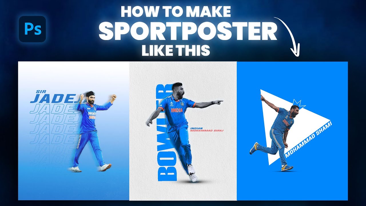How to Create Eye-Catching Sports Posters in Photoshop | Easy Tutorial ...