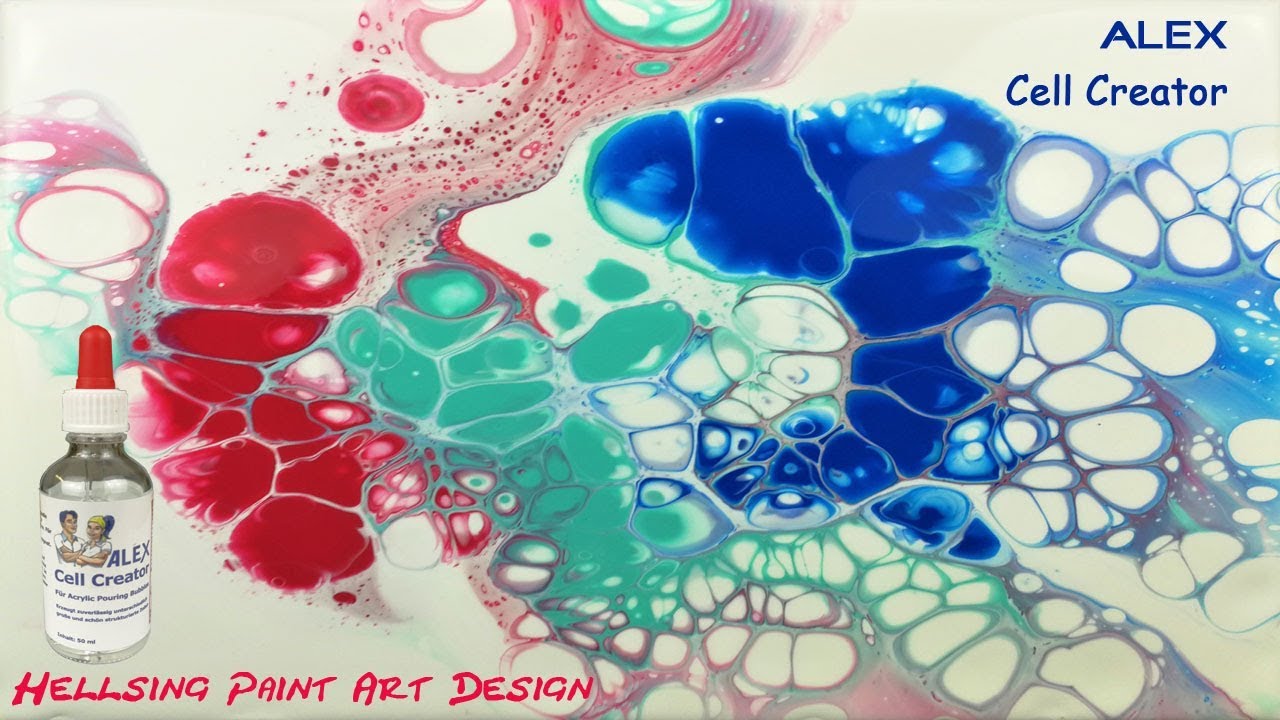 (Fluid235) Alex Cell- Creator inder Swipe Technik Acryl Giessen - YouTube