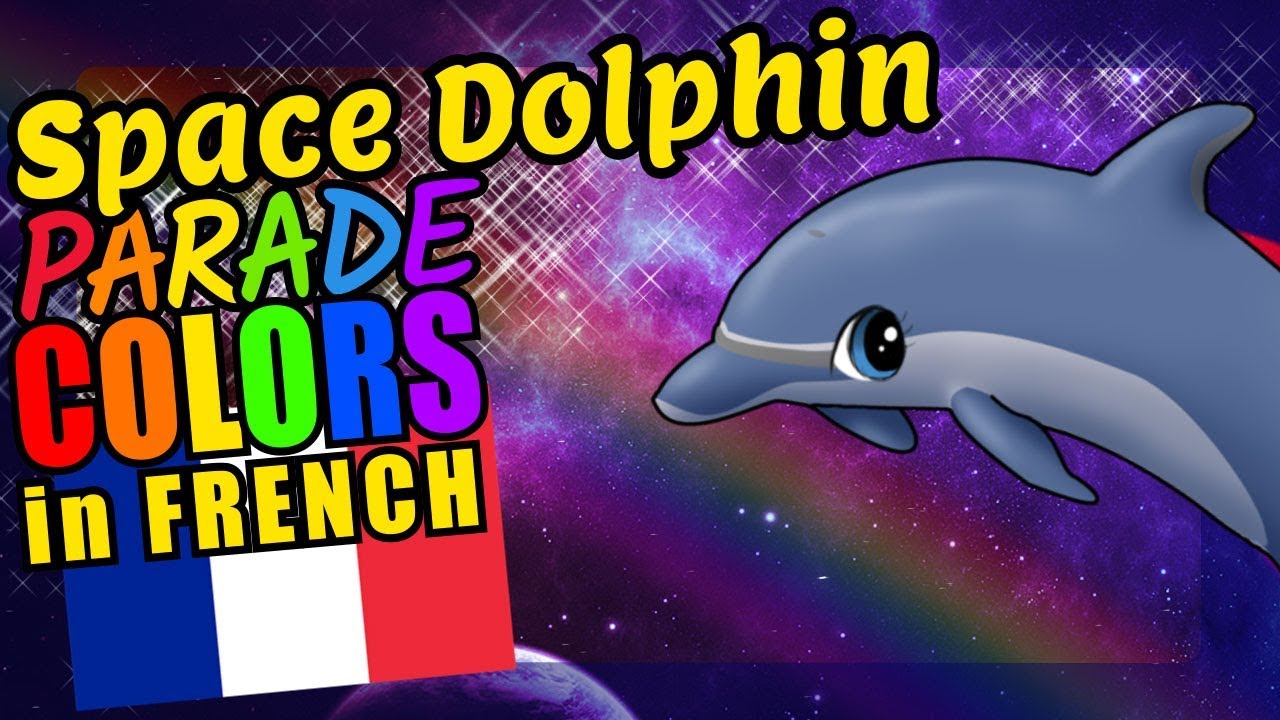 Space Dolphin Teaching French Language Colors Educational Language ...