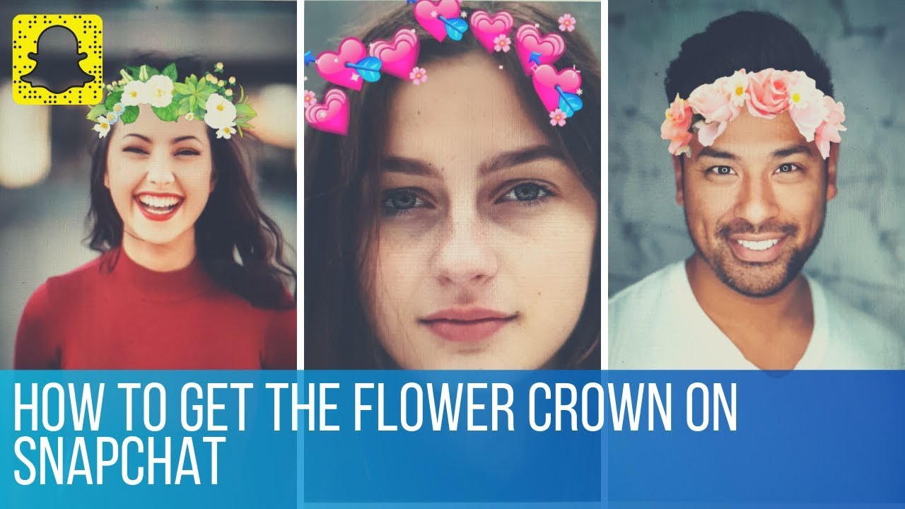 How to get the flower crown on Snapchat - YouTube