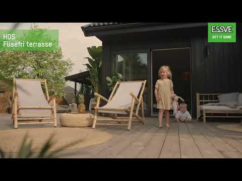 Bygg terrasse uten synlige skruer, fliser eller sprekker med ESSVE