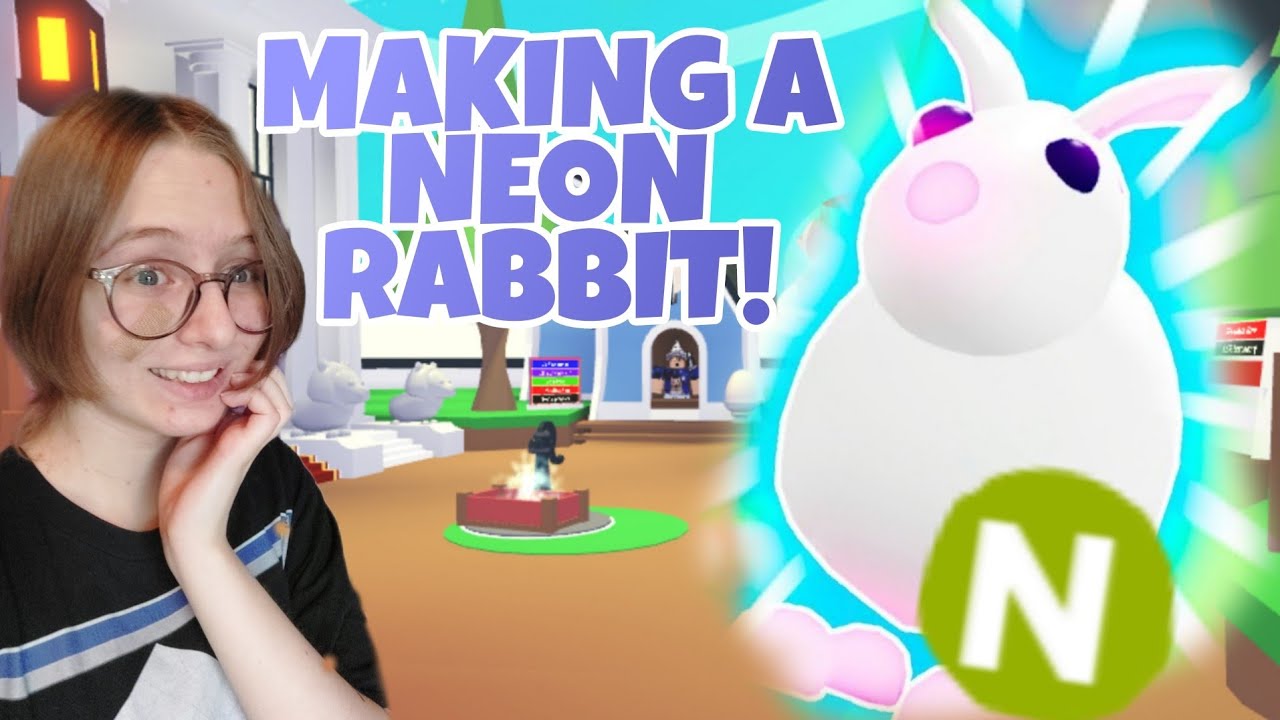 MAKING A NEON RABBIT IN ADOPT ME! (SO CUTE) - YouTube