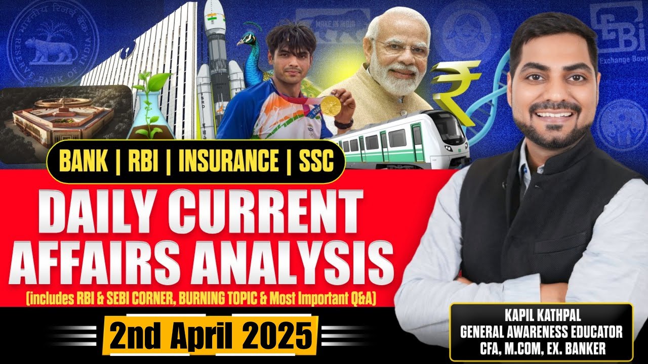 2nd April 2025 Daily Current Affairs | RBI Corner | Trending Geo ...