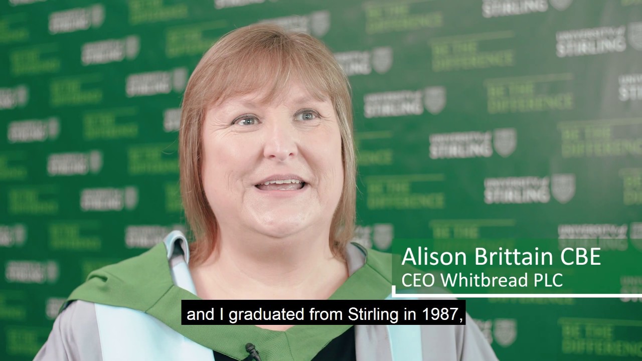 University of Stirling Honorary Graduate - Alison Brittain CBE - YouTube