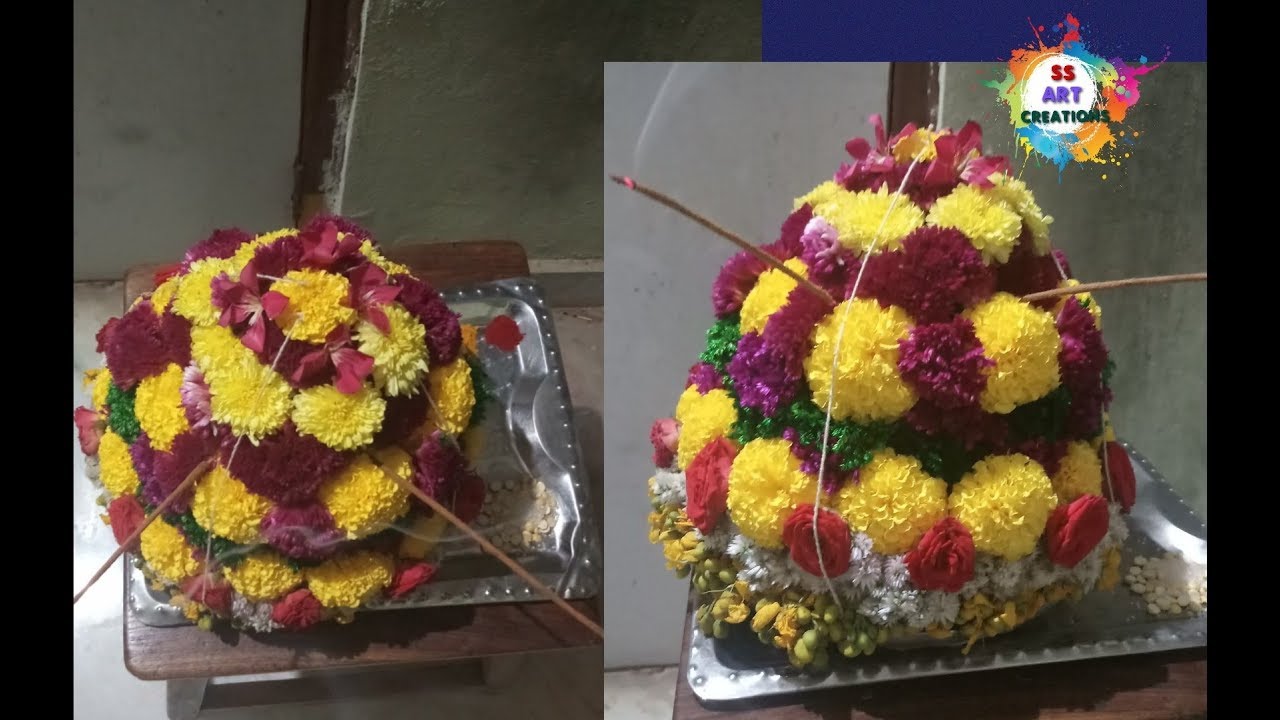 How to make Bathukamma easily - Telanga Special Bathukamma festival ...