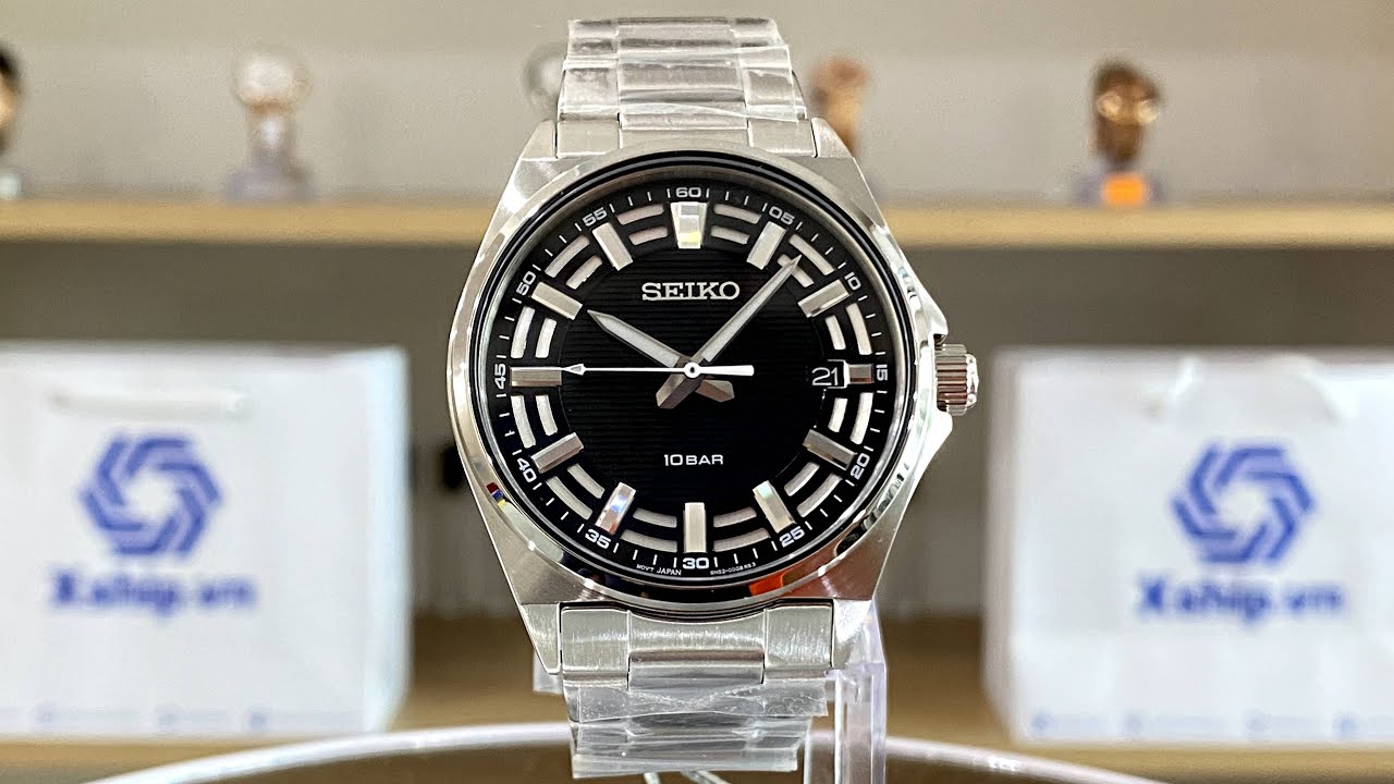 Xship.vn: Highlights | Seiko Classic Quartz Black Dial Men Watch ...