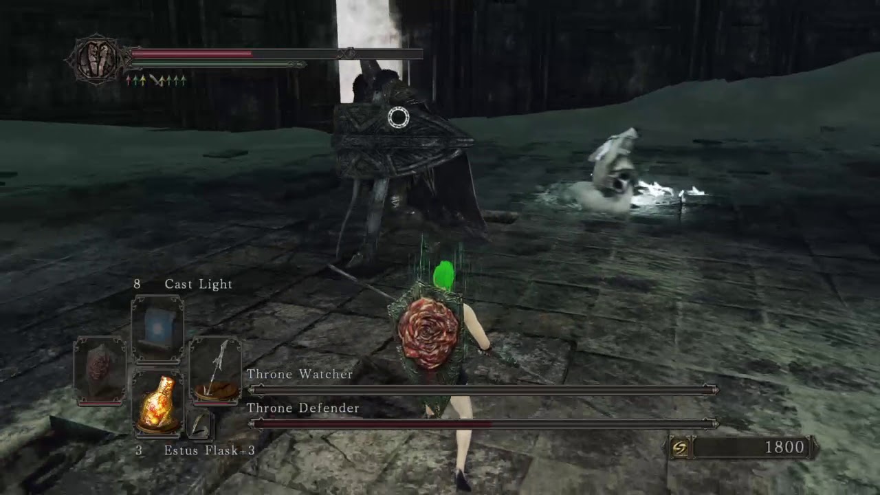 Dark Souls 2 SOTFS, Throne Defender,Watcher, No Shield no armor ...