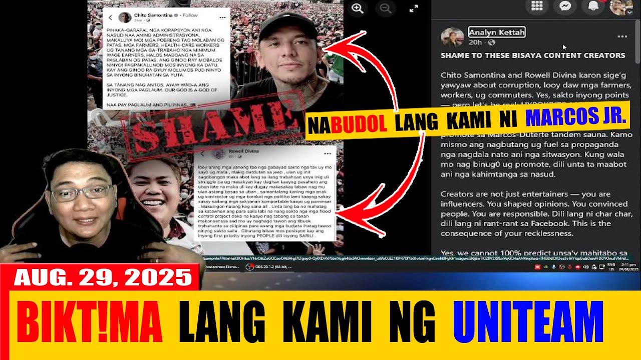 CHITO SAMONTINA AT ROWELL DIVINA BISAYA VLOGGER SINISE BAKIT GANITO ANG ...