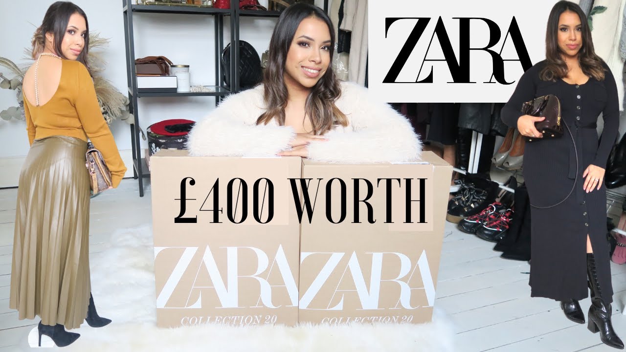 HUGE £400 ZARA HAUL + TRY ON | NEW IN | RYA TEE - YouTube