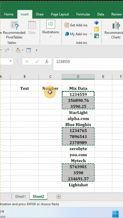 How to separate Mix data in Excel || Excel shorts - YouTube