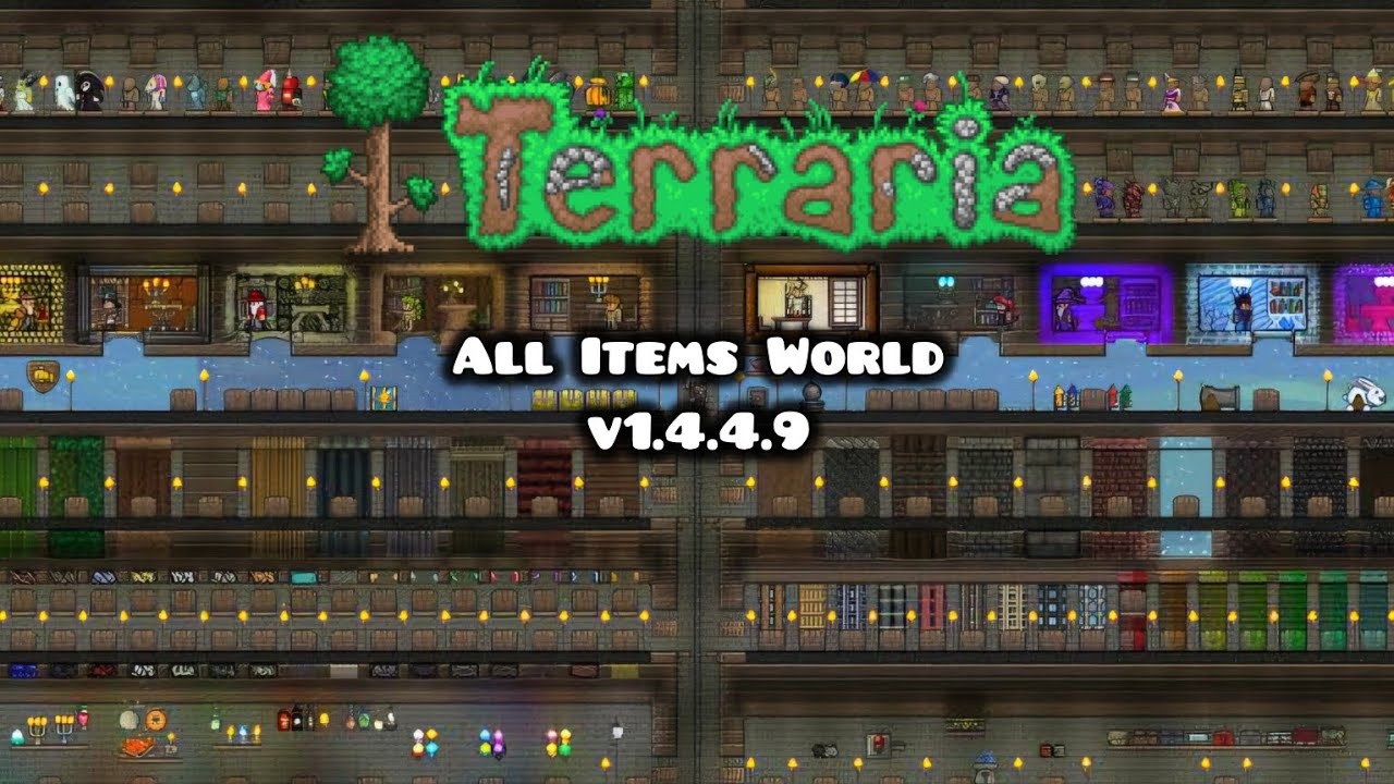 Terraria v1.4.4.9 All Items World | PC | Tutorial - YouTube