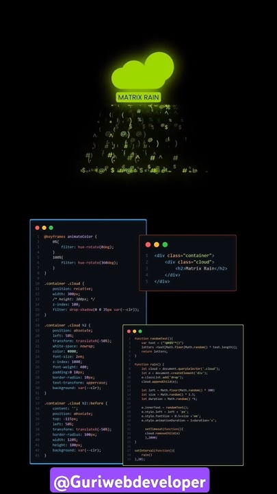 Rain Css Coding Code Javascript Programming Shorts Viralvideo Webdesign Python Html