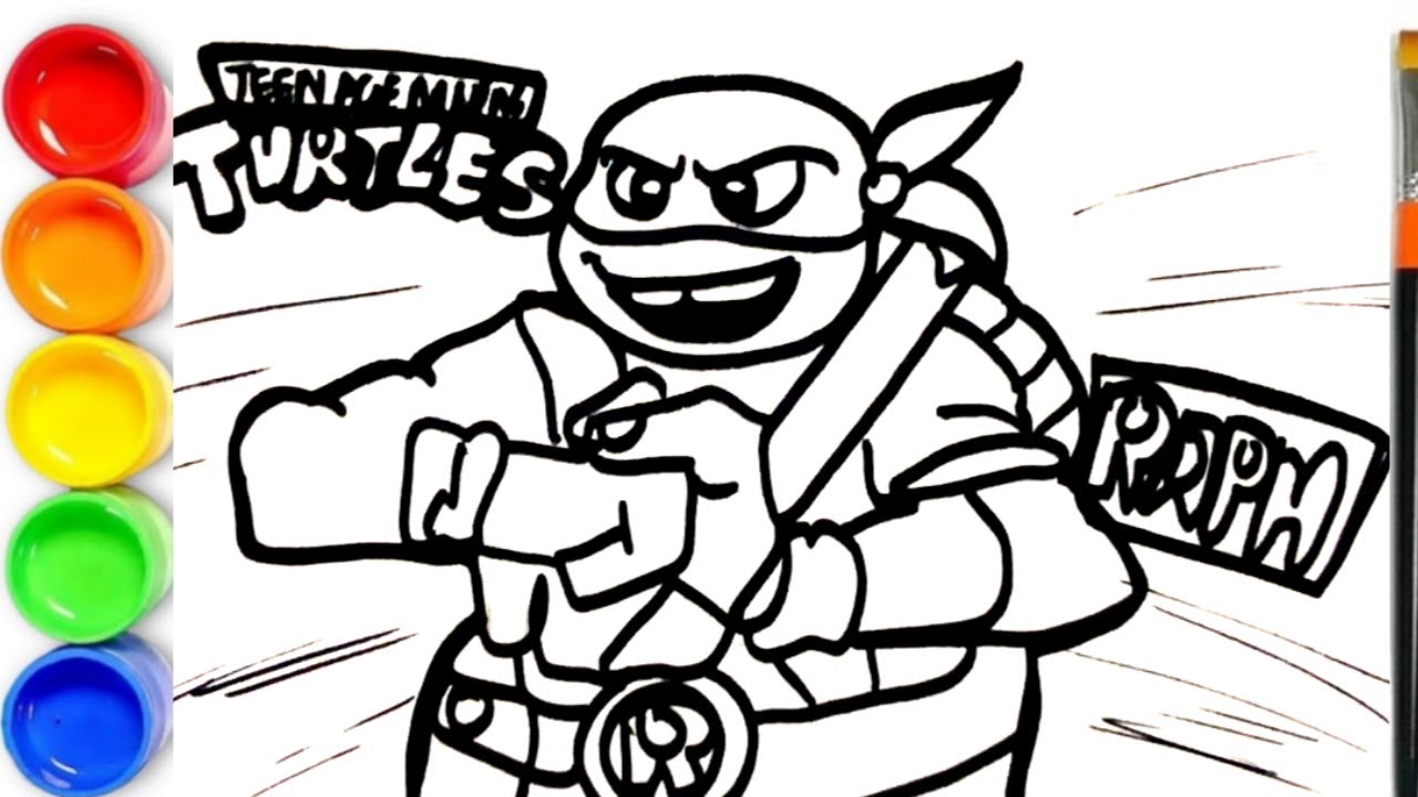 How to draw Raphael From Ninja Turtle - YouTube