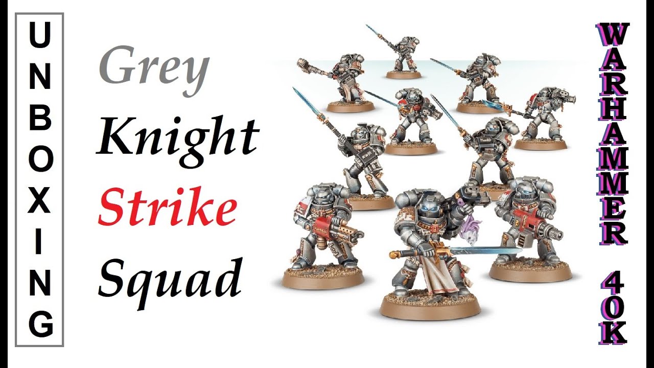 Unboxing-Warhammer 40K Grey Knights Strike Squad - YouTube