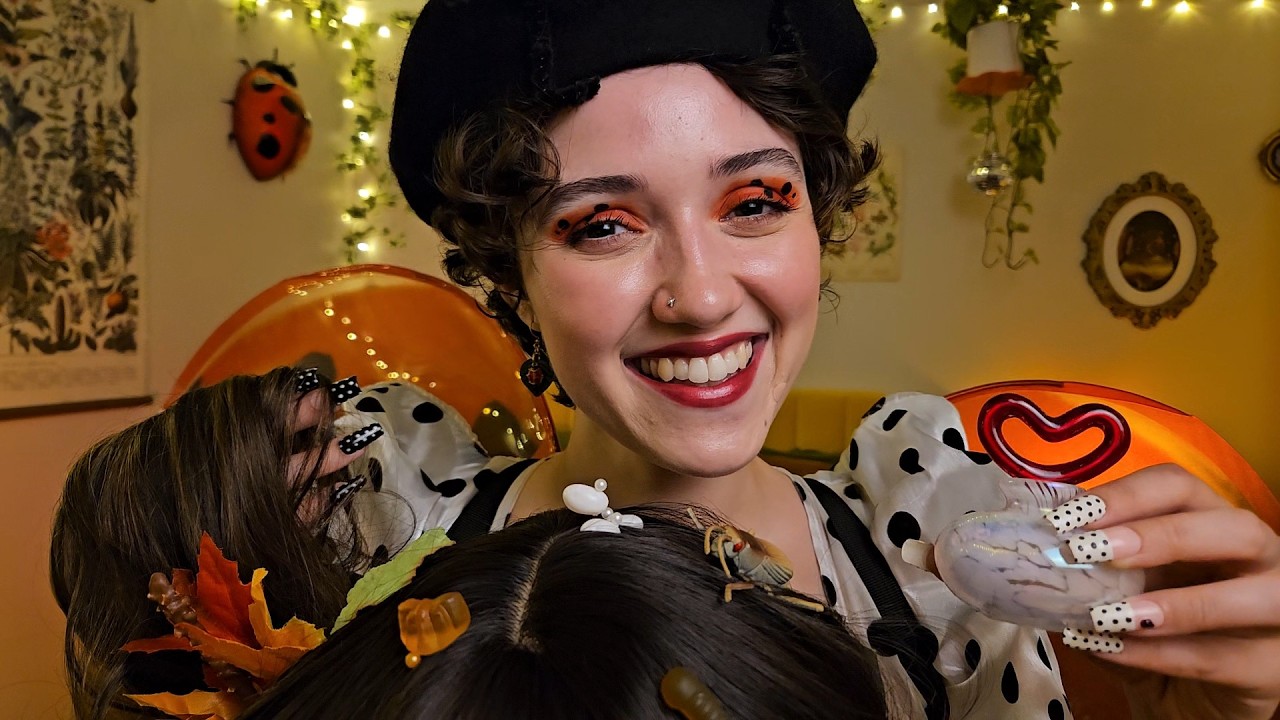 ASMR Ladybird Beetle Eats Bugs Out of Your Hair🐞 (plucking, searching ...