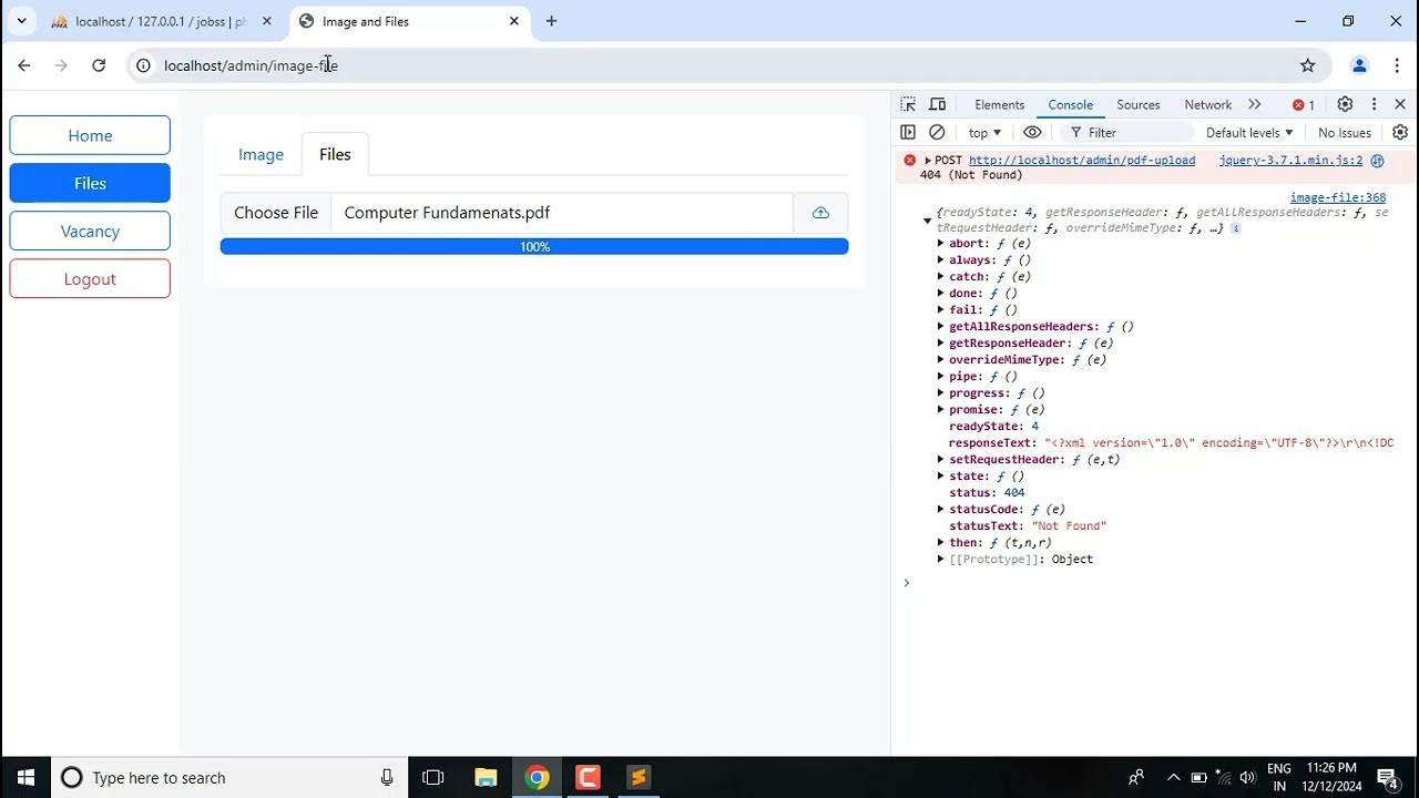 15. Upload large pdf file | PHP | AJAX | MYSQL | Govt Rani Durgawati College Wadrafnagar ...