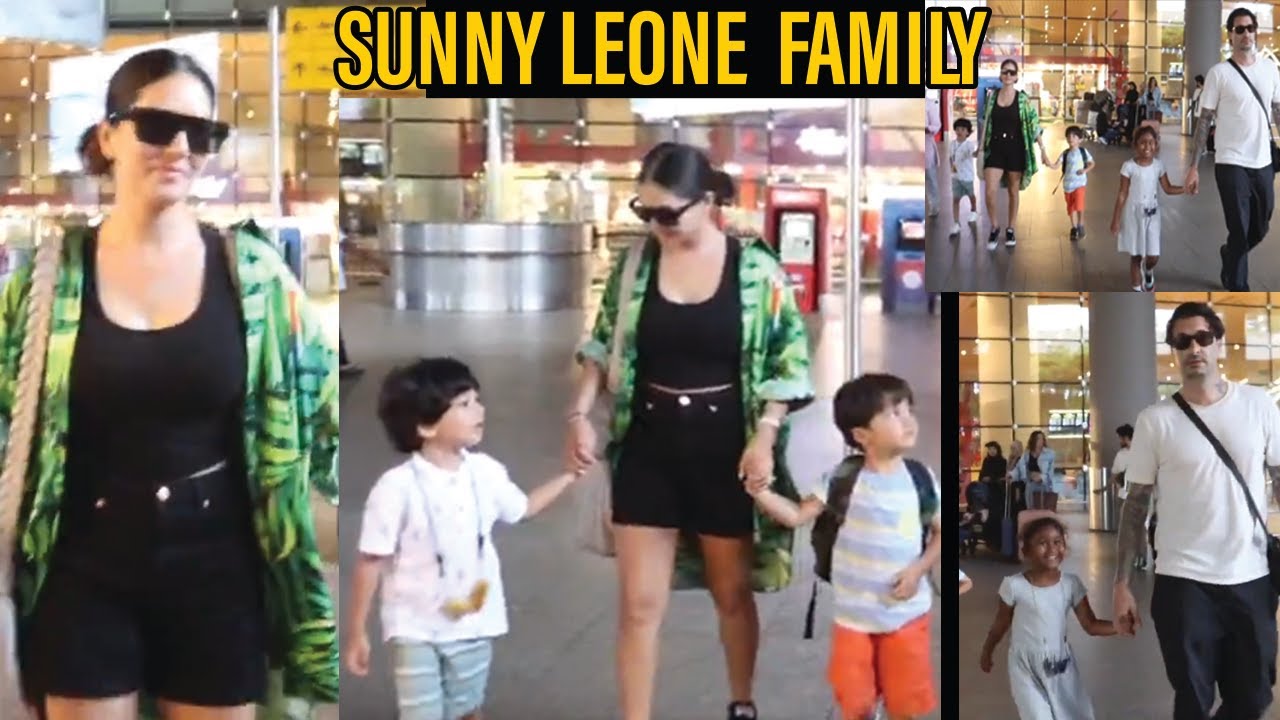 SUNNY LEONE And Her Family Spotted At Mumbai Airport | SUNNY LEONE ...