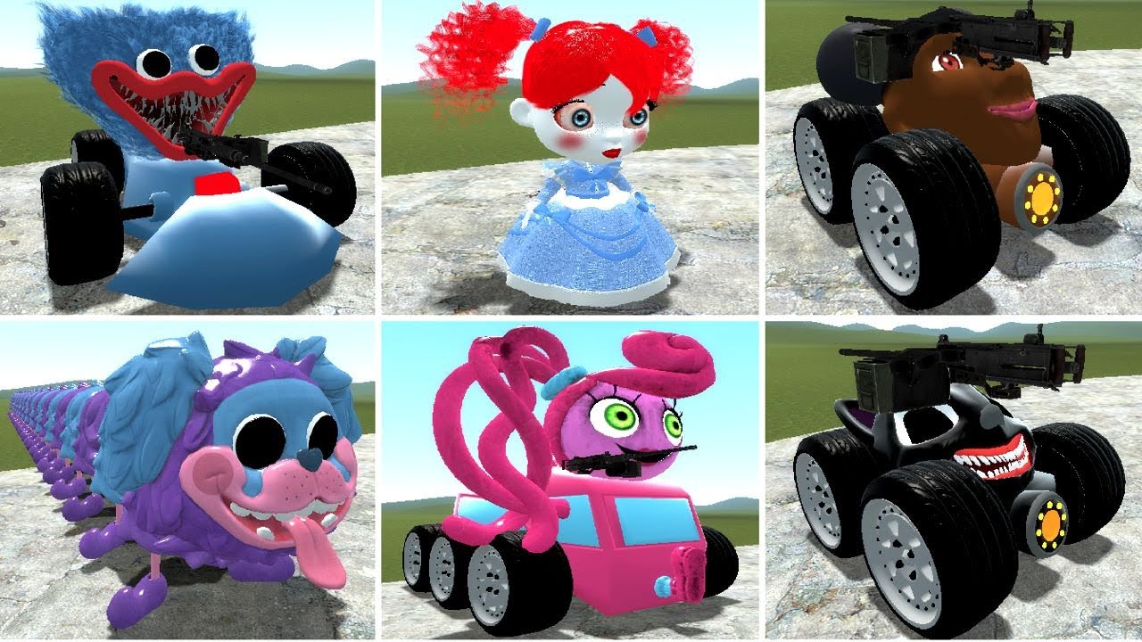 NEW UPDATE CAR of POPPY PLAYTIME FAMILY:CAR CARTOON CAT, CAR HUGGY ...