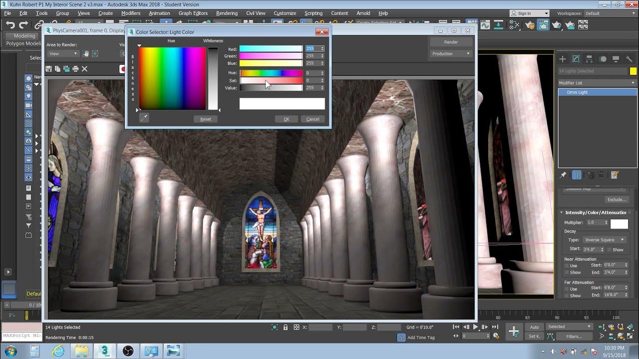 Project 2C 14 my scene, lighting - YouTube