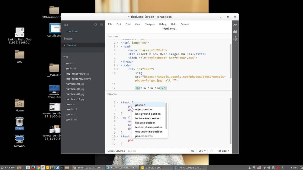 text block over image in css - YouTube
