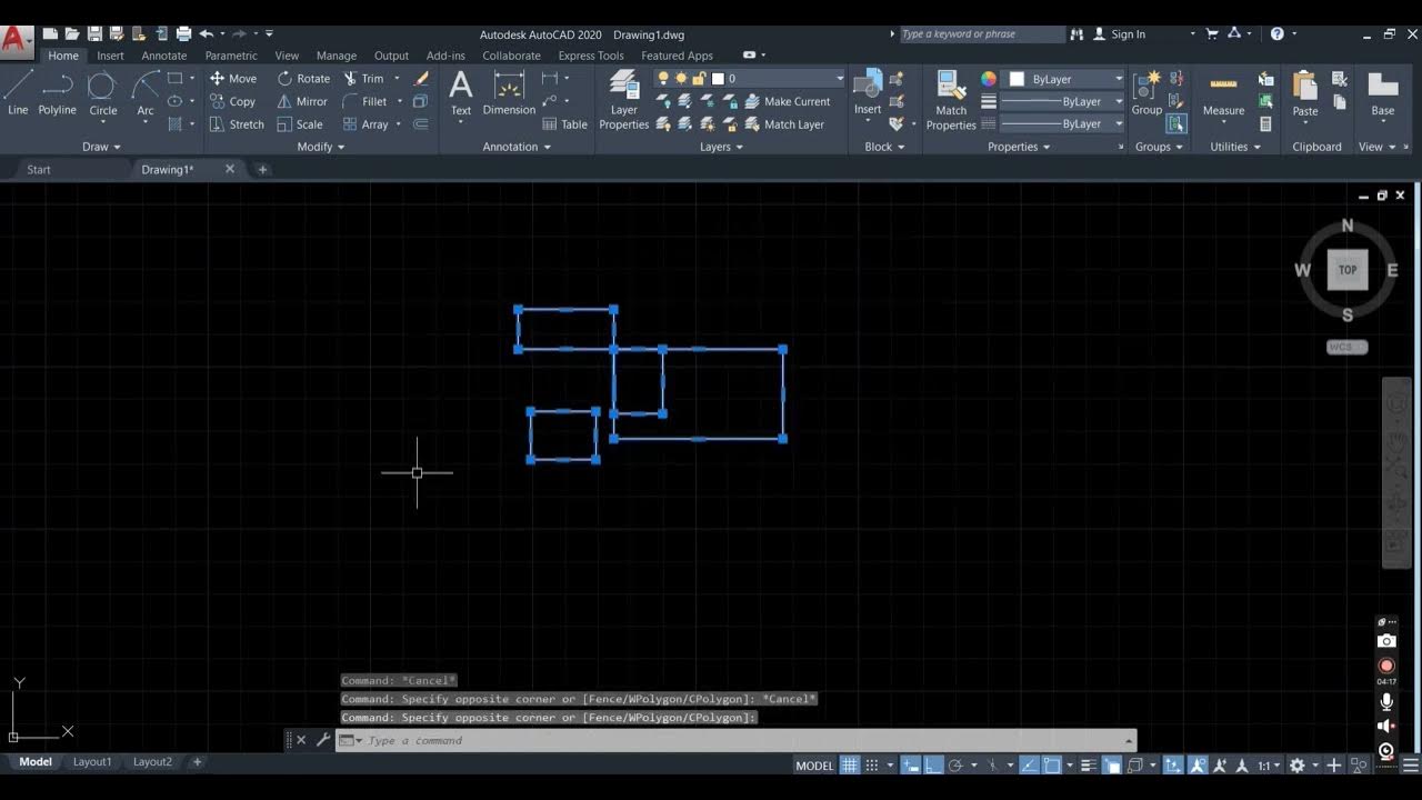 Rectangle Command in Autocad #autocad #civilengineering - YouTube