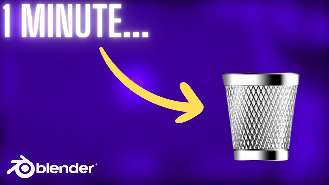 BLENDER SIMPLIFIED - How To Make a Trash Can in Blender 4.3 - (Tutorial ...