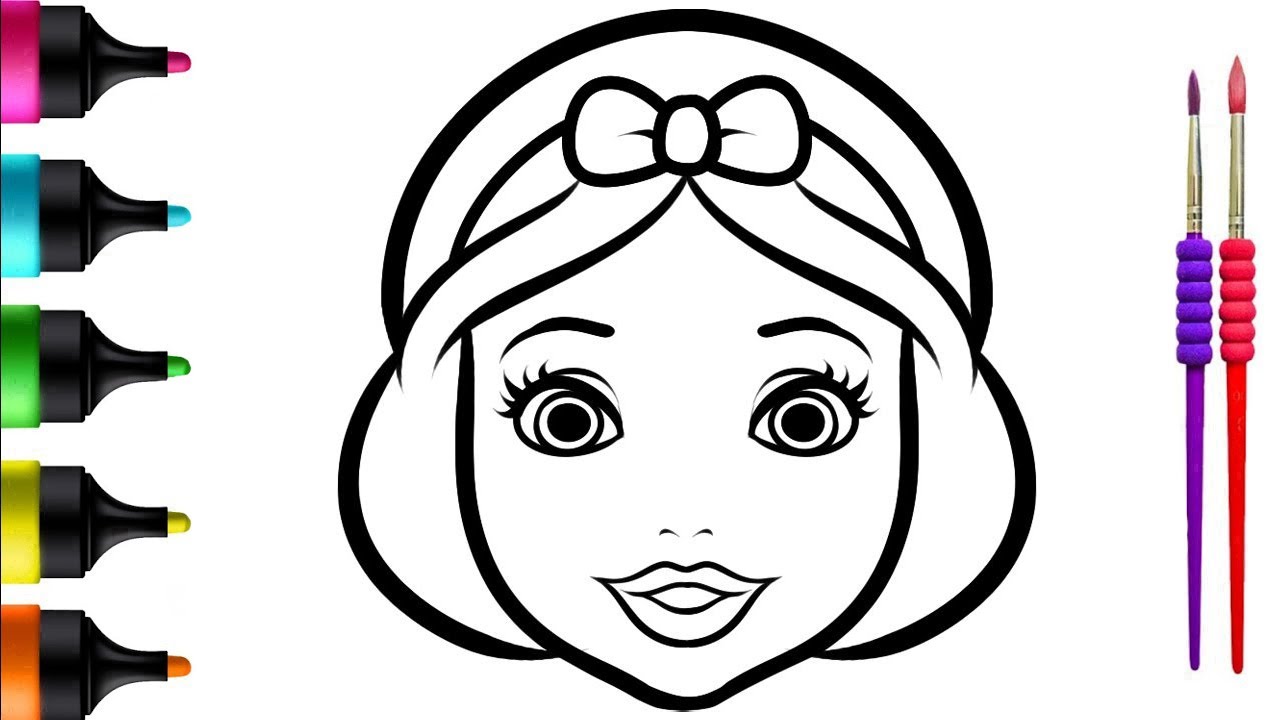 👸 Princess Face Drawing, Painting & Coloring | Fun Art for Kids ...