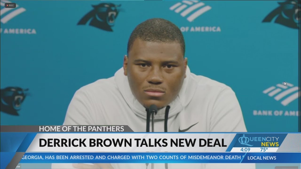 Panthers DT Derrick Brown talks to media after new deal - YouTube