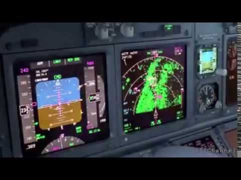 B737 Landing very low visibility cockpit view - YouTube