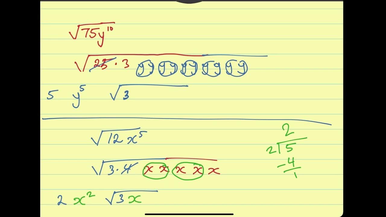 Simplify Radical Expression with Variables - YouTube