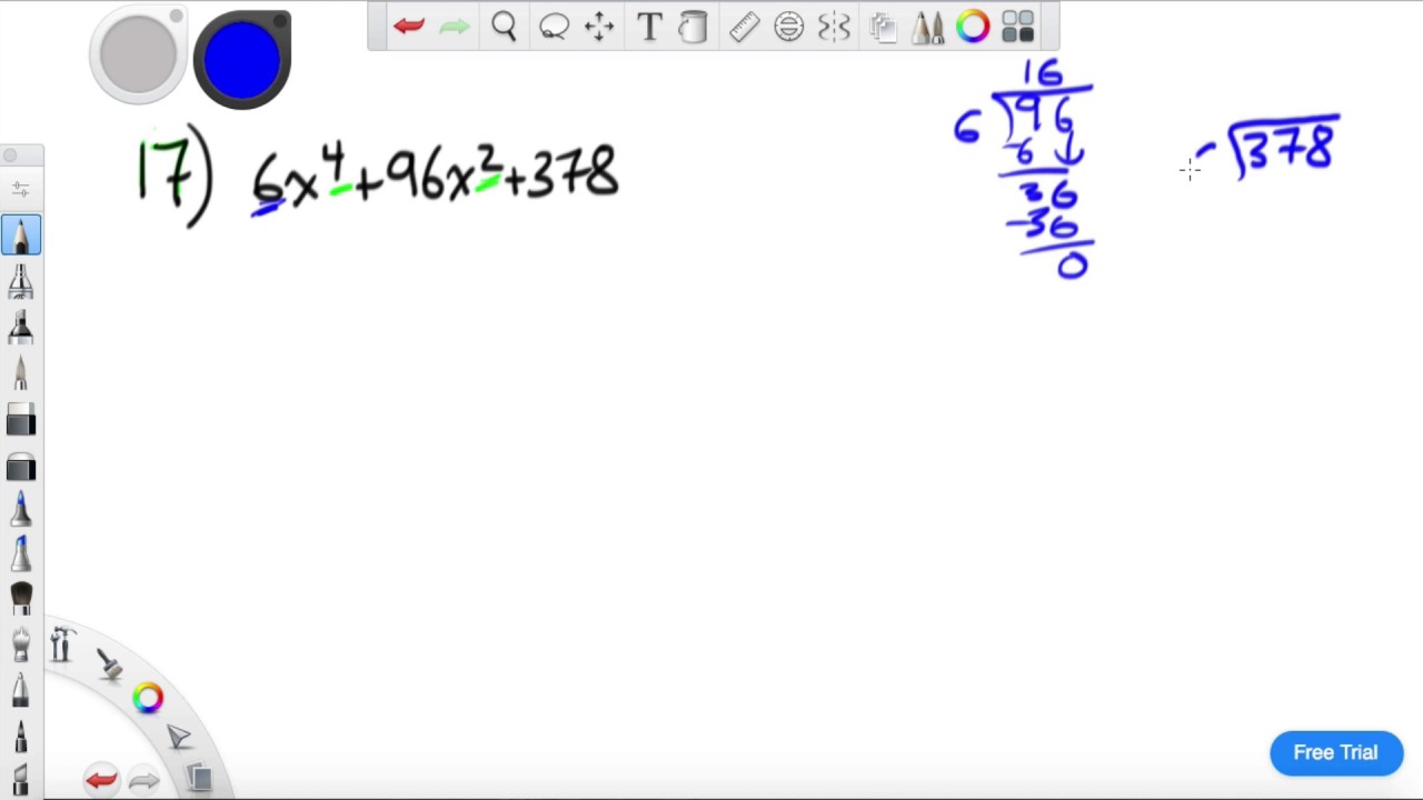 Factoring Quadratic Form Including GCF - YouTube