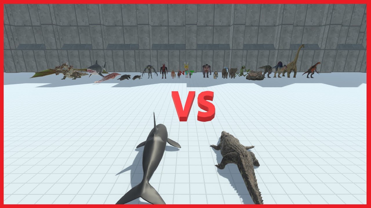 PURUSSAURUS & ORCA VS BOSS & MINI BOSS - ANIMAL REVOLT BATTLE SIMULATOR ...