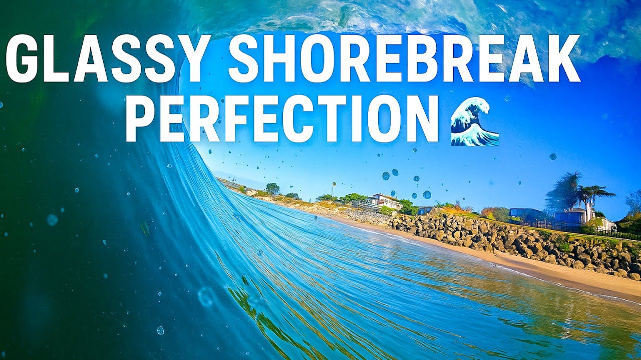 INSANE Glassy Shorebreak Waves | Santa Cruz, California - YouTube