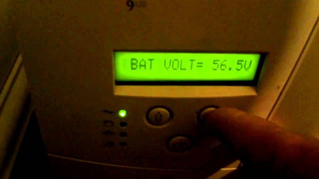 Eaton Powerware 9120 UPS status display doing trimming - YouTube