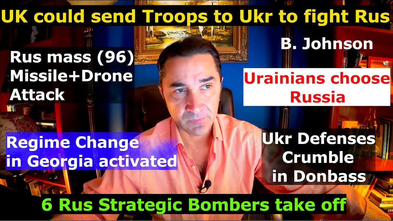 UK to fight Rus soon. Rus mass Missile+Drone attack. Donbass Front ...