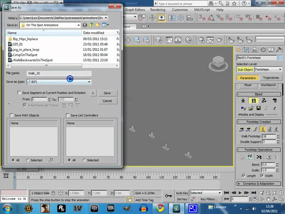 Creating footstep animations with biped 3ds max.avi - YouTube