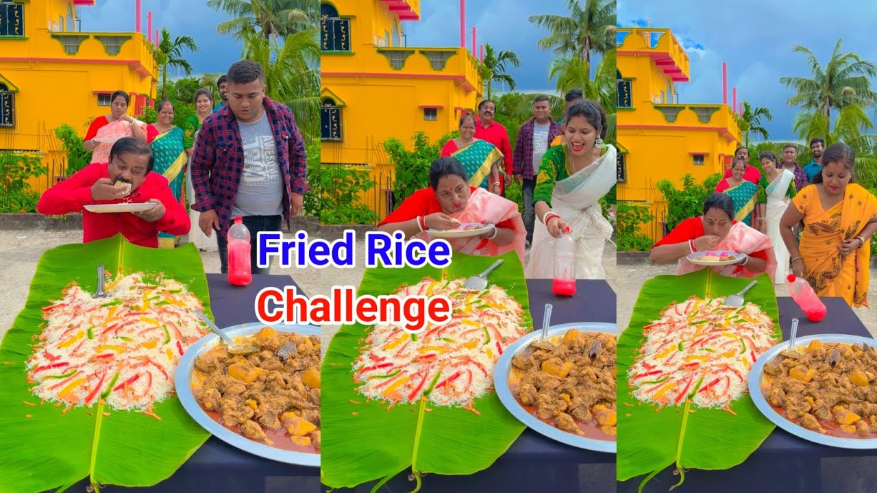 Fried Rice And Spicy Chicken Curry Funny Challenge Video - YouTube