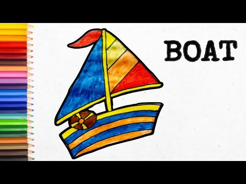 How to Draw A BOAT | Drawing Tutorial | Step by Step | Fatima's Art and ...