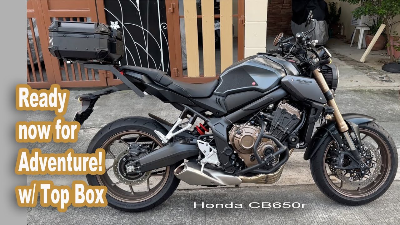 Honda CB650r Top Box Installed! Adventure Bike Look! | Niwra 25L Triple ...