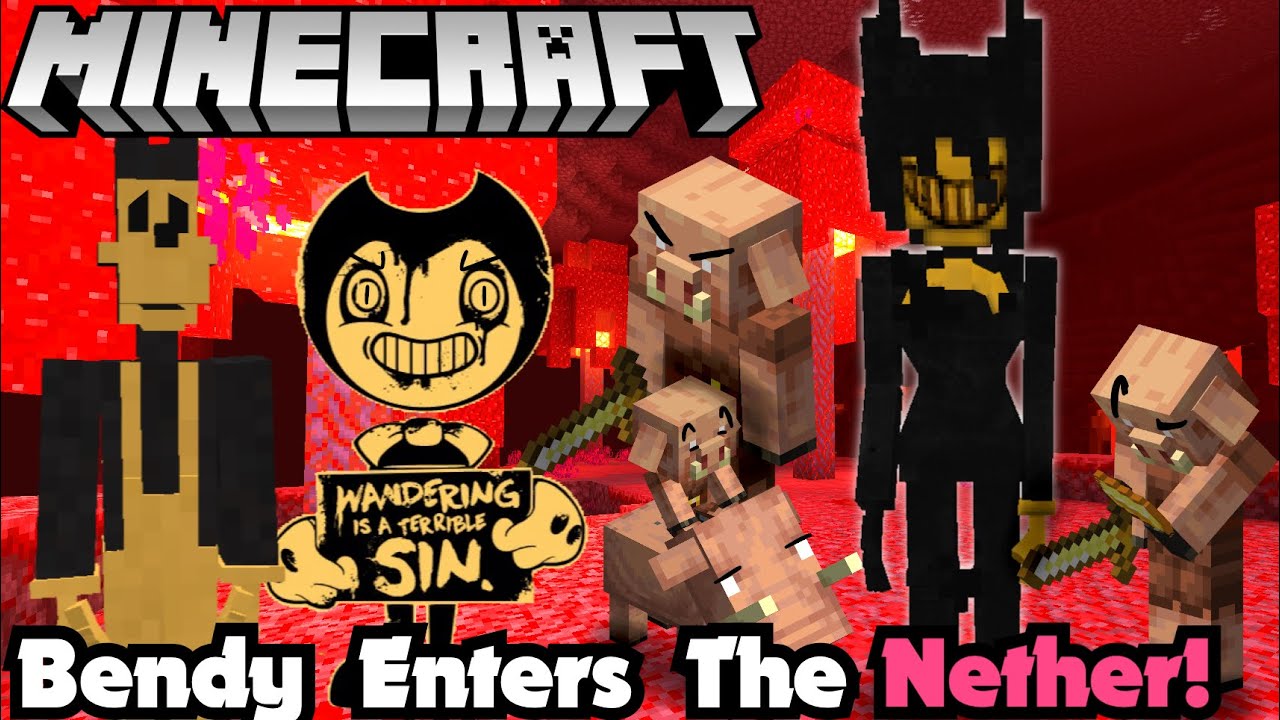 Bendy Enters The Nether! (BATIM Minecraft | Mod Showcase) - YouTube