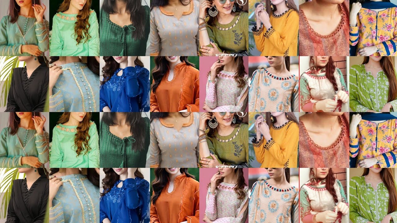 Simple and Trendy neck designs || Boutique style neck design || Front ...