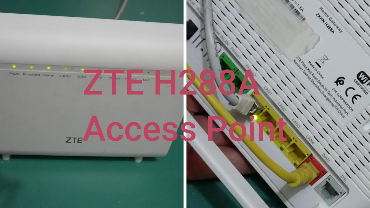 ZTE H288A Access Point - YouTube