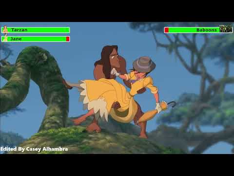 Tarzan (1999) Baboon Chase with healthbars