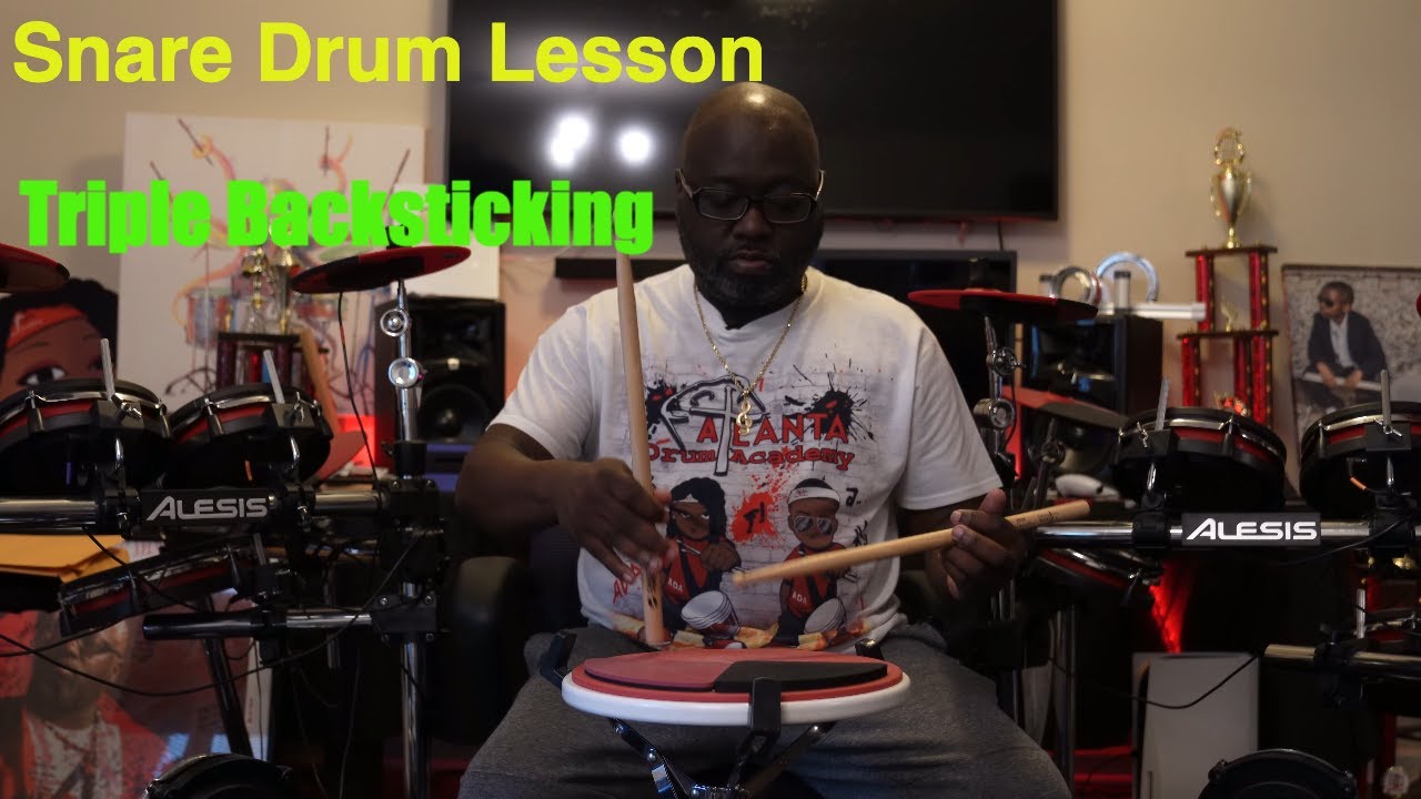 Snare Drum Lesson Play Along Triplet Back Sticking with Atlanta Drum ...