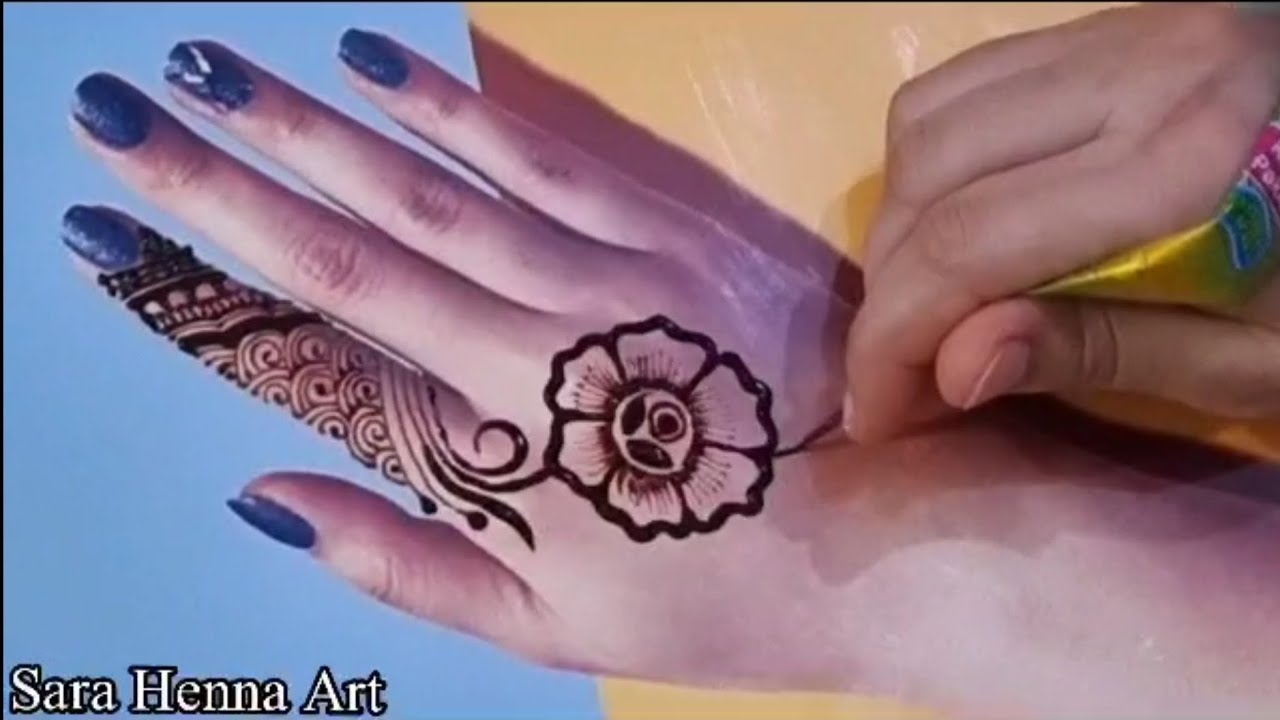 Easy and stylish rose henna design | rose mehndi design - YouTube