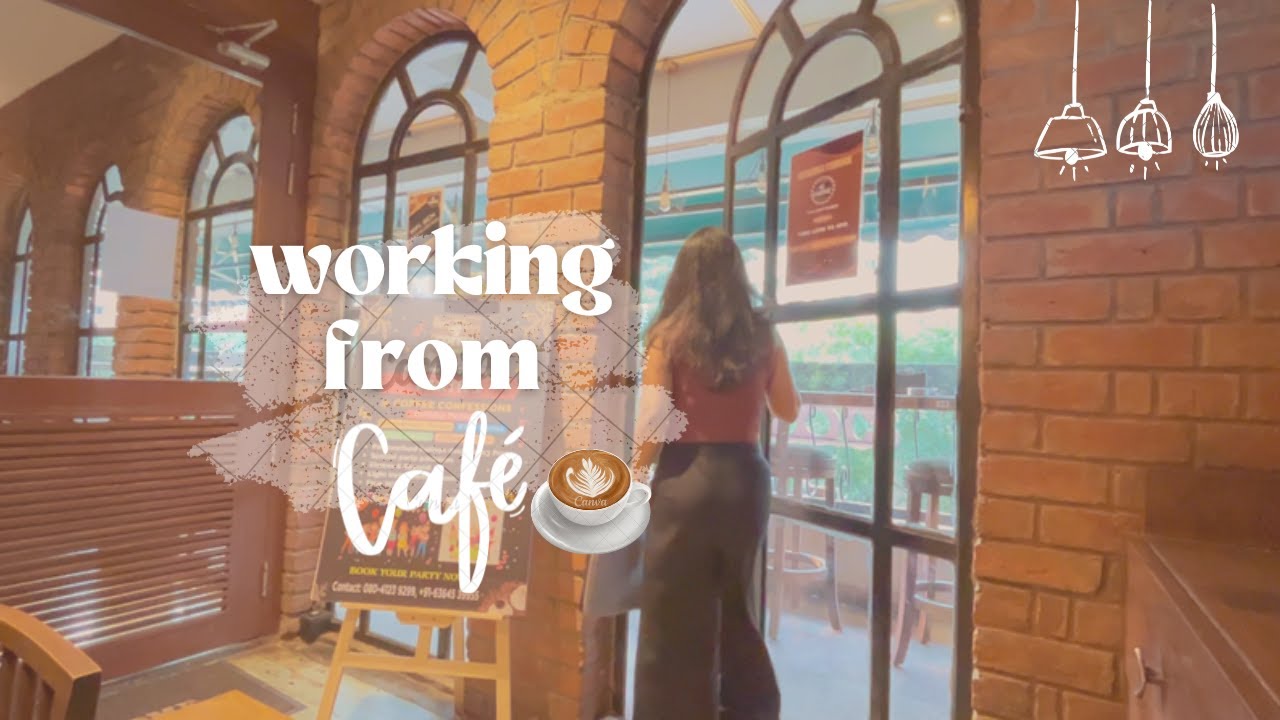 A day in 9-5 WFH life | workout, coffee, working from a cafe🎧 ☕ 🤎 - YouTube